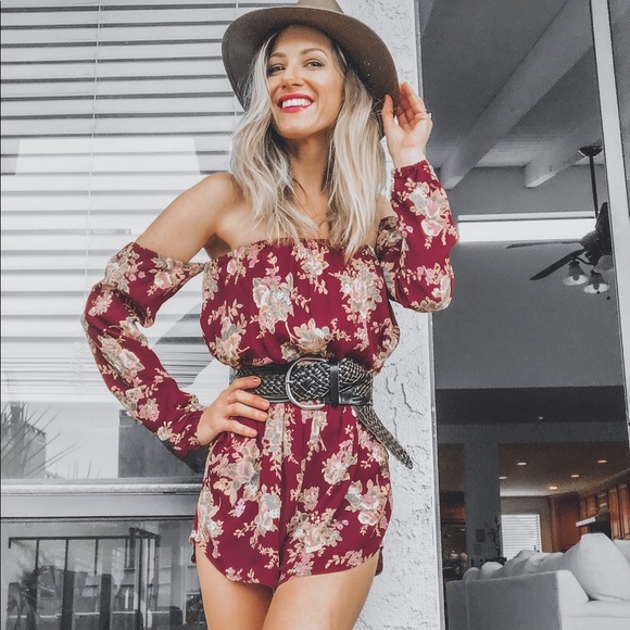 Flynn Skye | Pants & Jumpsuits | Flynn Skye Bae Romper In Rusty Goddess ...